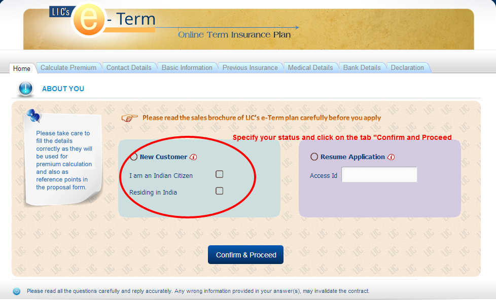 LIC's online Term Plan e-Term-Review and Benefit